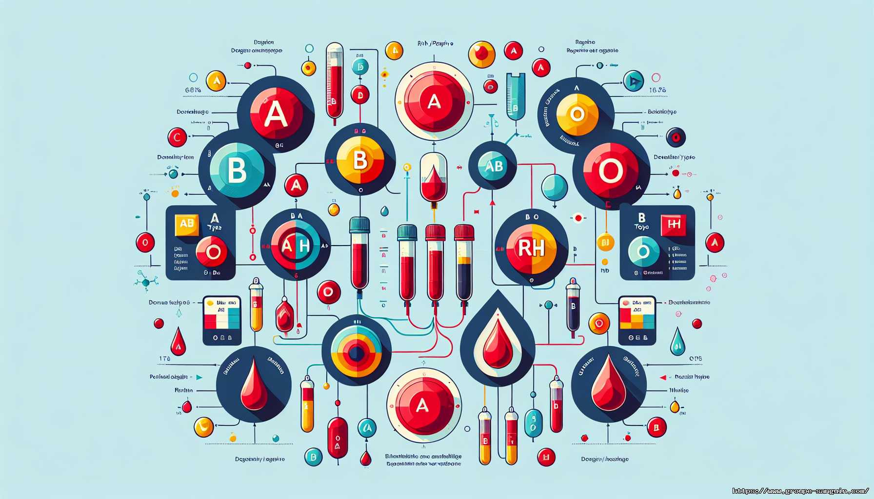 Groupe Sanguin : Système A/B/AB/O - Rhesus +/- Transfusions