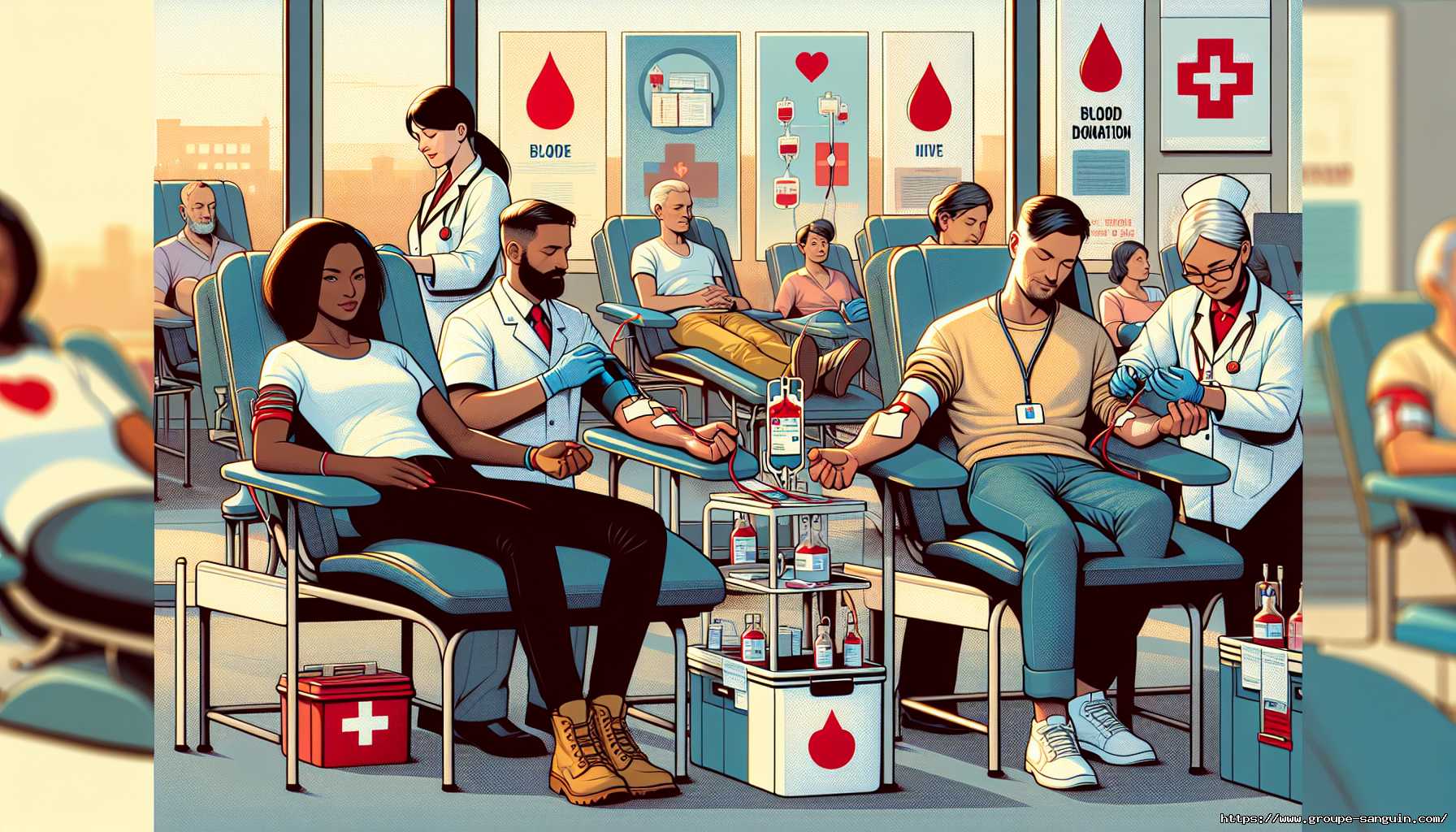 Groupe Sanguin : Système A/B/AB/O - Rhesus +/- Transfusions